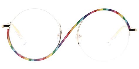 Cloud Multicolor Round Exquisite Metal Eyeglasses