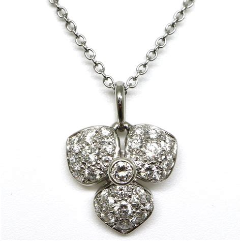 tiffanyandco ティファニー pt950天然ダイヤモンド ペタル ネックレス n 3 6g 41 0cm diamond ジュエリー