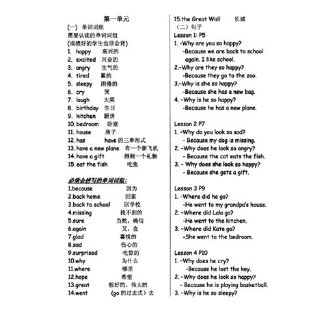 北京出版社小学四年级英语单词及造句 word文档在线阅读与下载 无忧文档