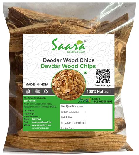 Buy Saara Herbal Fresh Deodar Wood Chips950g Devdar Wood Devadaru Wood Cedrus Deodara Cedar