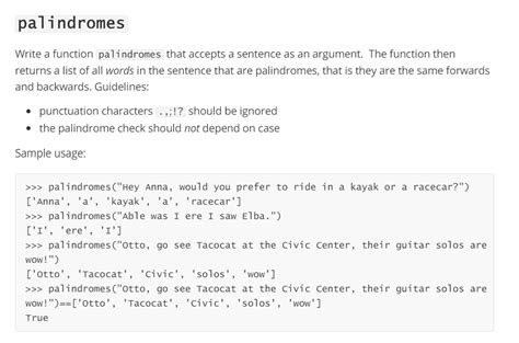 Solved Palindromeswrite A Function Palindromes That Accepts