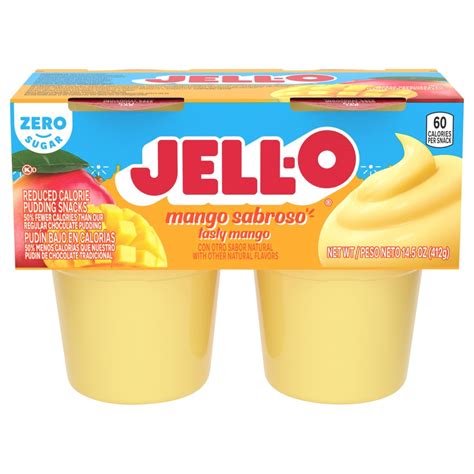 Jell O Zero Sugar Mango Sabroso With Other Natural Flavor Ready To Eat