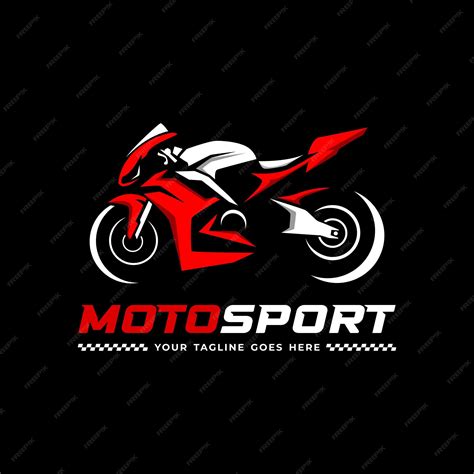Motorcycle Motorbike Motosport Logo Design Premium Vector