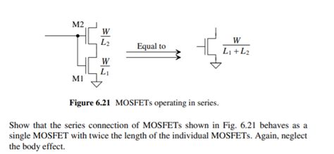 Show That The Series Connection Of MOSFETs Shown In Fig Behaves