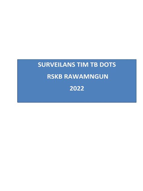 Kasus Terduga Tb Rskb Rawamangun Pdf