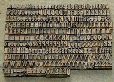 Type Cuts Printing Blocks Set Alphabet