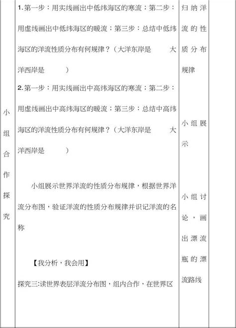 高中地理《洋流》优质课教案、教学设计文档之家