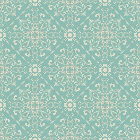 Free Vector Damask Seamless Pattern Background