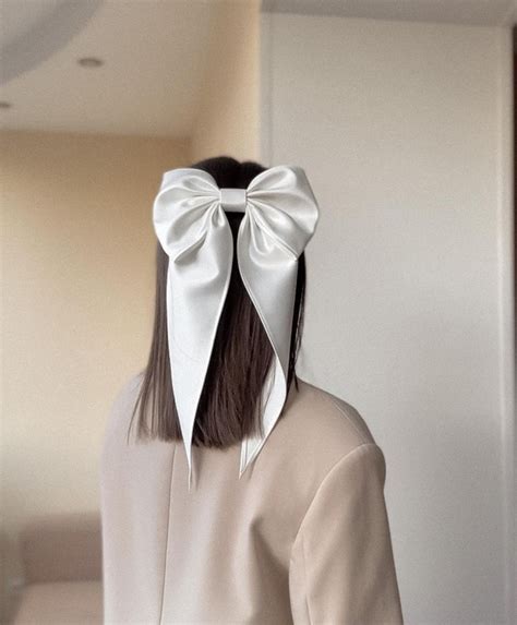 Большой красивый белый бант на заколке Teen Fashion Outfits Teen