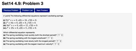 Solved Set14 49 Problem 3 Previous Problem Problem List