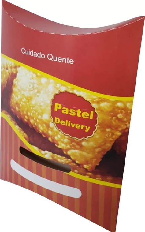 100 Embalagem Mini Pastel Doce Delivery P Linha Vermelho Elo7