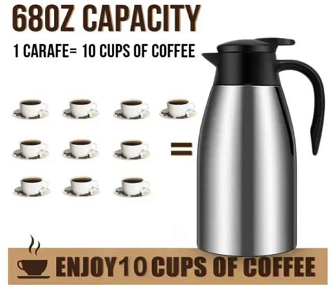 Vacuum Flask Coffeetea Carafe Stainless Steel Thermal Pot For Hot