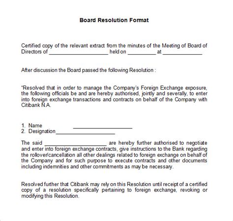 FREE 27 Board Resolution Samples In PDF Word