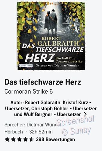 Sunsys Blog ☼ Gehört Das Tiefschwarze Herz Robert Galbraith