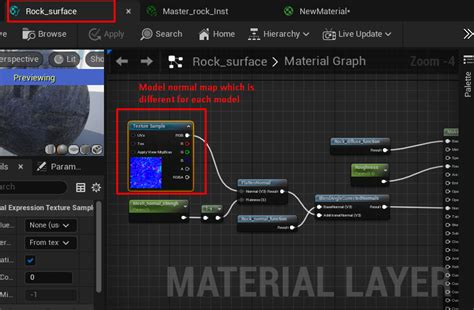 how to use one material for several assets when each has different