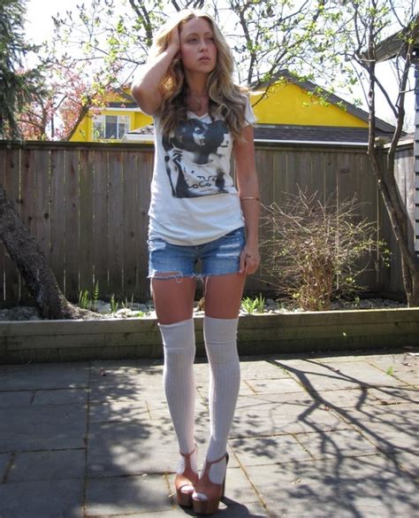 Knee High Socks And Denim Shorts Closet Collection Pinterest