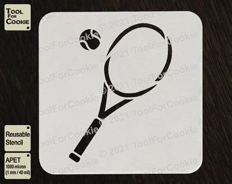 Tennis Racket Stencil Tennis Ball Stencil Etsy Canada Tennis