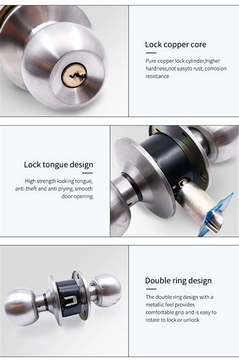 Cheap Price Thickened Stainless Steel Ball Lock For Bedroom Doors Baige