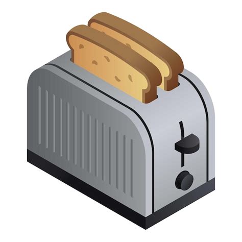 Icono De Tostadora De Pan Isométrico De Icono De Vector De Tostadora De