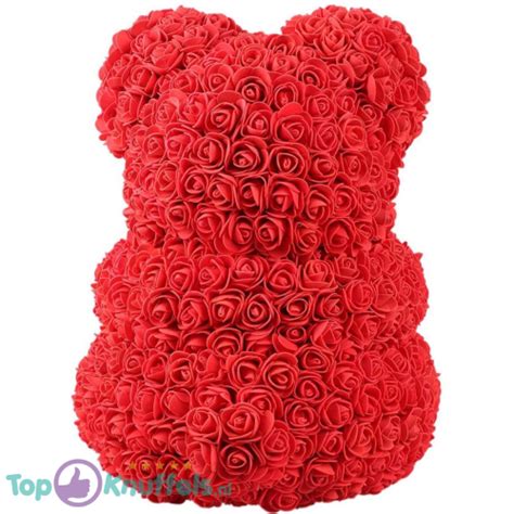 Rozenbeer Rood 30cm Met Strik