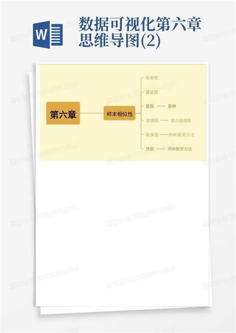 数据可视化第六章思维导图2word模板下载编号lmbkdevd熊猫办公