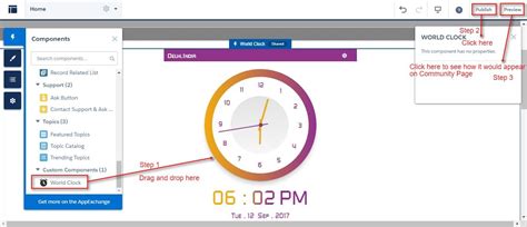 world clock lightning component salesforce lightning component webkul