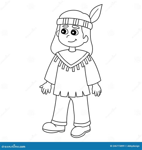 Pilgrim Girl Coloring Page