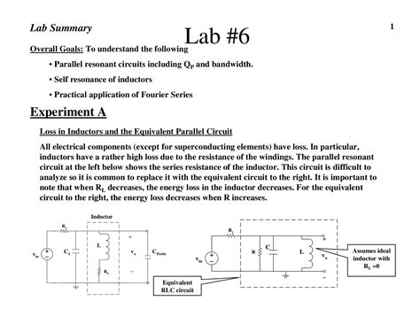 Lab 6 Questions For Electrical Engineer Concepts Ee 100 Docsity