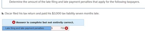 Solved Determine The Amount Of The Late Filing And Late Chegg