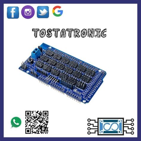 Sensor Shield Para Arduino Mega V10 Tostatronic