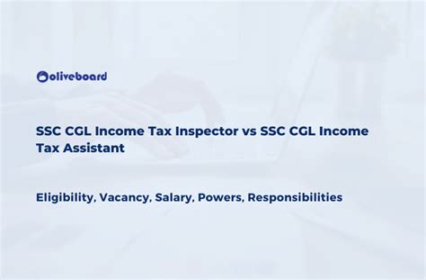 SSC CGL Income Tax Inspector Vs SSC CGL Income Tax Assistant