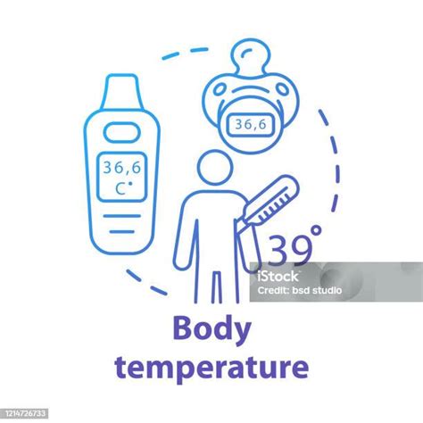 체온 측정 가젯 개념 아이콘입니다 발열 아이디어 얇은 선 그림을 가진 환자 아이들을위한 전자 온도계 젖꼭지 벡터 절연 윤곽선 도면 편집 가능한 스트로크 개념에 대한 스톡