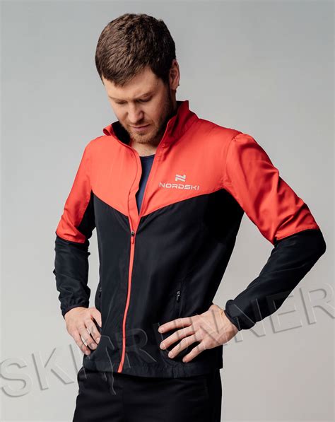 Беговая куртка Nordski Sport Red-Black 2020 мужская NSM278910 ...
