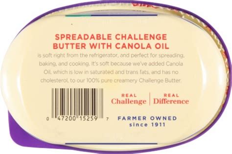Challenge® Sea Salted Spreadable Butter With Canola Oil Tub 15 Oz
