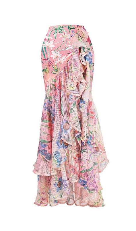 Ruffle Trim One Piece Swimsuit Set