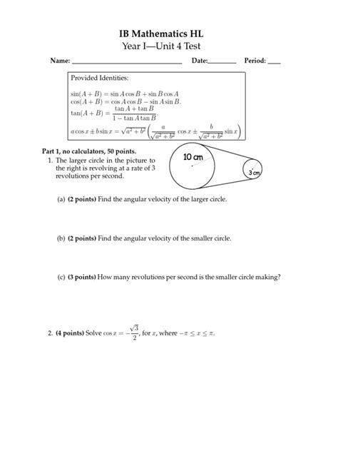 Unit4 Test Pdf Trigonometric Functions Area