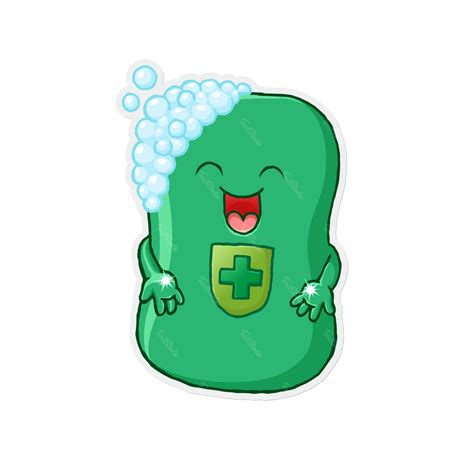 Illustration D Un Mignon Personnage De Savon Fichier Vecteur
