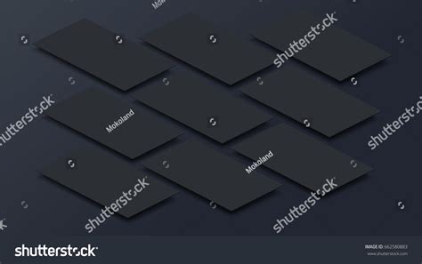 Mock Mobile App Interface D Perspective Stock Vector Royalty Free