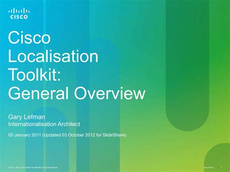 Cisco Localisation Toolkit General Overview Ppt