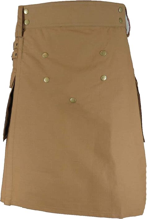 Cotton Ripstop Kilt Delux Khaki Utility Kilt Ripstop