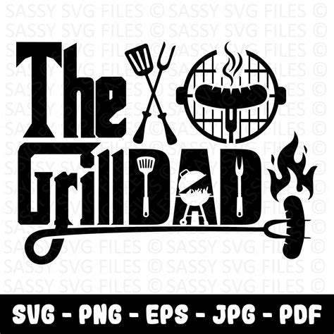 The Grill Dad Svg The Grillfather Svg Dad Bbq Grilling T Shirt Design