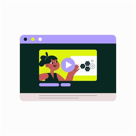 Female Instructor Presenting Science Concept In Flat Vector