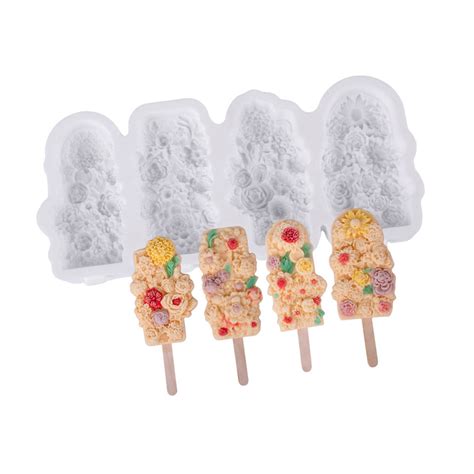 Flower Shape Ices Cream Molds Ices Ices Cream Mold Tray Cake Candy Candy Mold Ices Cubes Making