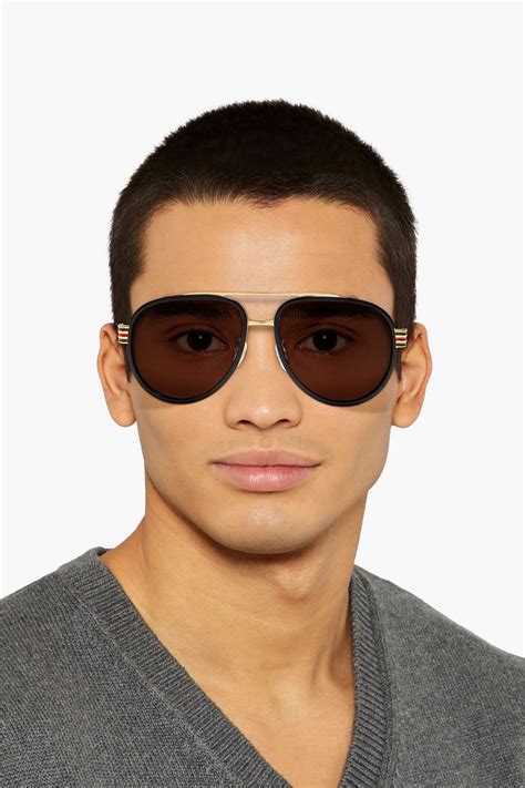 Gucci Aviator Style Acetate Sunglasses The Outnet