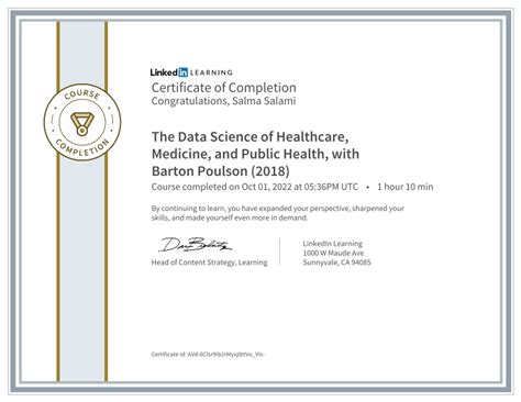 salma salami på linkedin certificate of completion