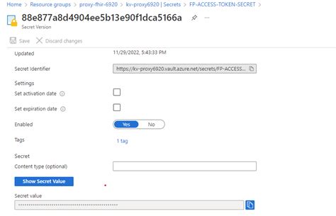 Cannot Able To Rotate The Fp Access Token Secret From Proxy Keyvault Test 93 G10