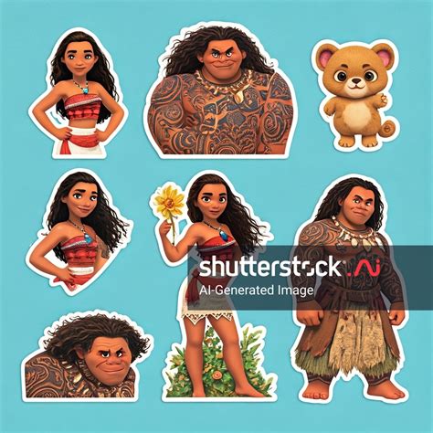 Moana Stickers Ai Generated Image 2500335211 Shutterstock