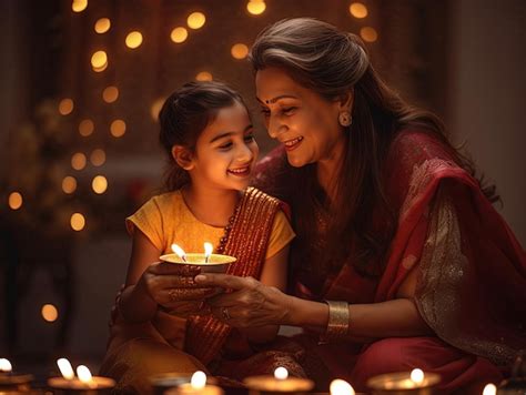 Premium Ai Image Radiant Diwali Delights Festival Of Lights And