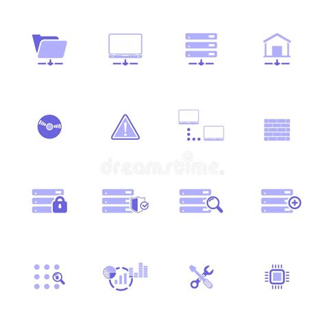 Web Hosting Icon Set 16 Icon Set Stock Vector Illustration Of Folder Dashboard 185806610