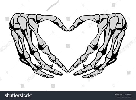 5 758 Skeleton Hands Heart Images Stock Photos Vectors Shutterstock